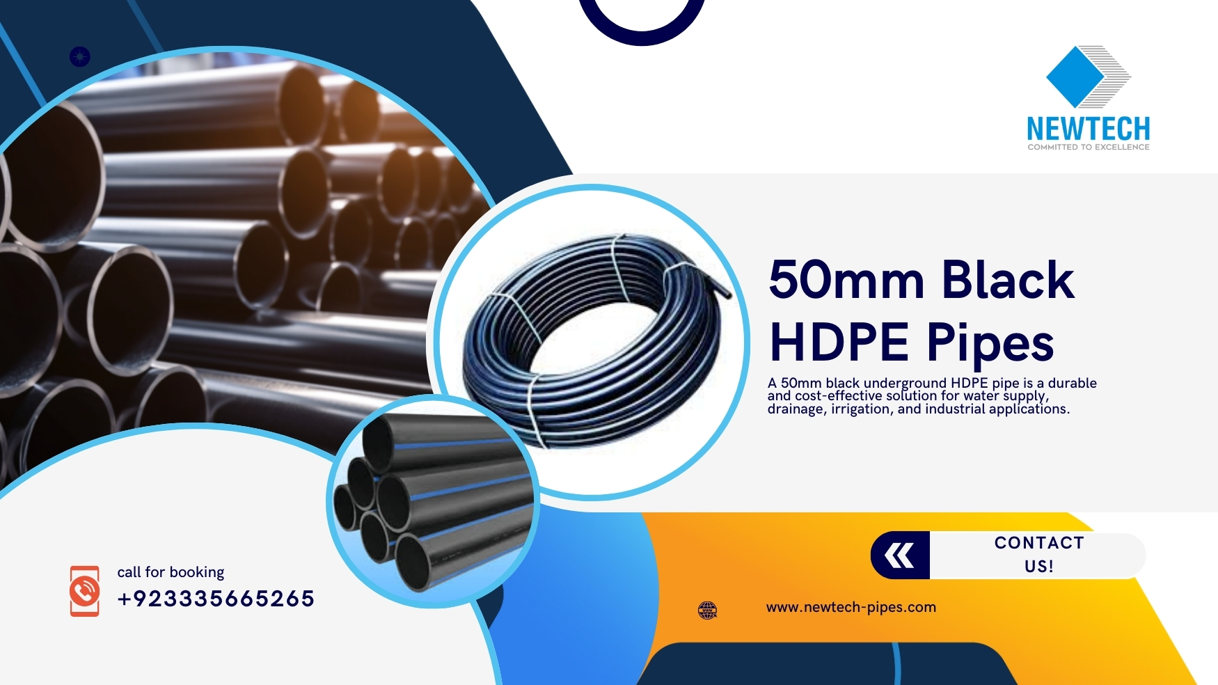 50mm Black Underground HDPE Pipe – Durable & Reliable 2025